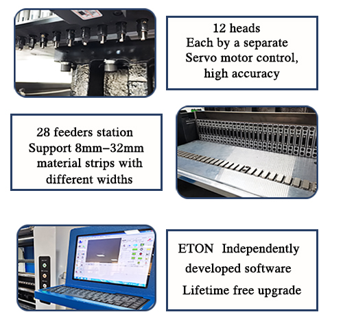 12 PCS heads SMT placement machine