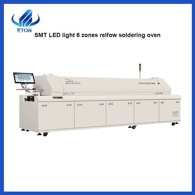 SMT LED light 6 zones relfow soldering oven